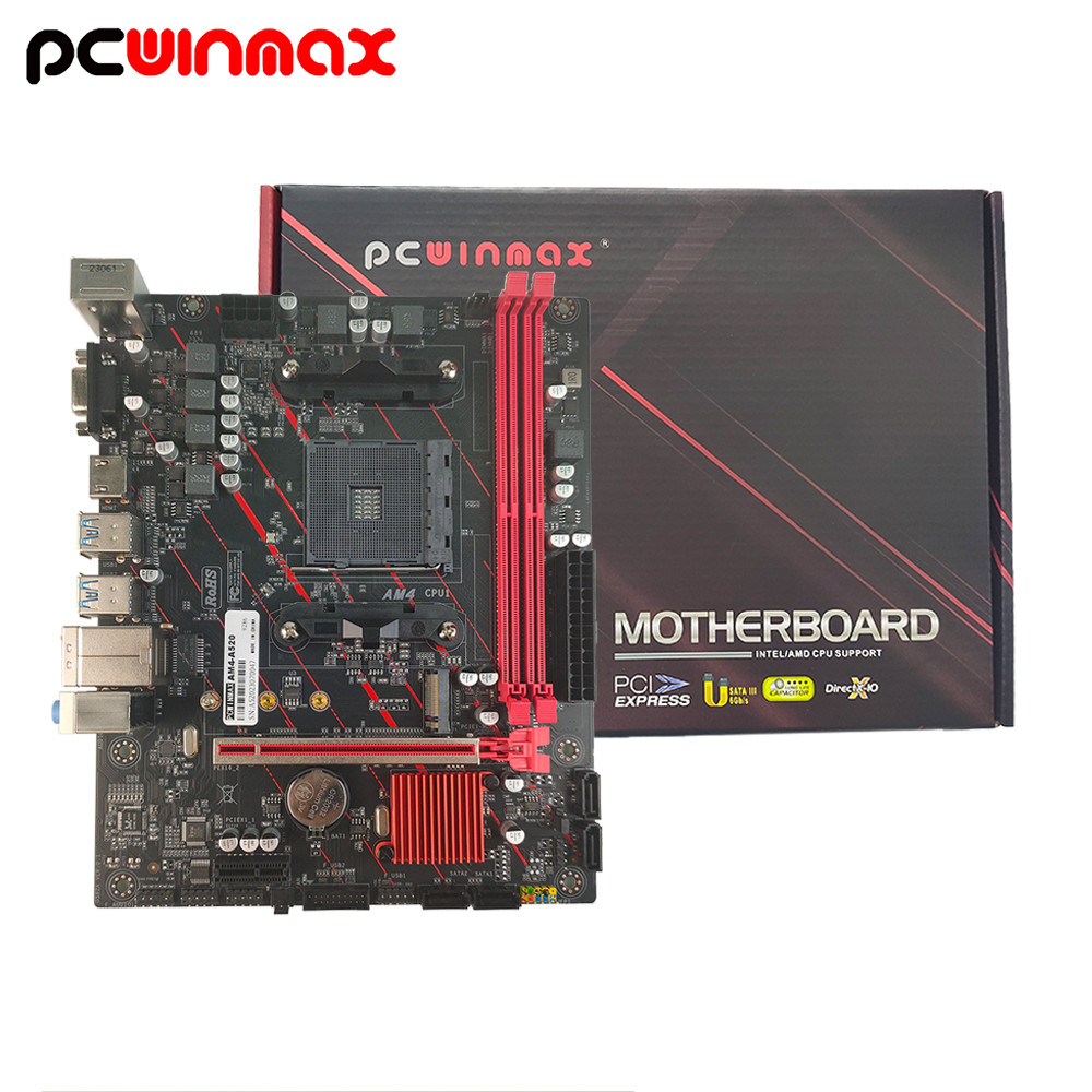 PCWINMAX A520 AM4 Micro ATX Ana kartı DDR4 Destek M.2 USB 3.0 VGA HD Slot